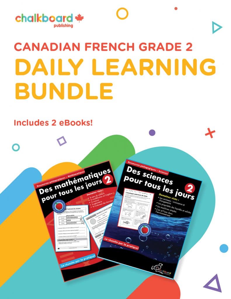 Canadian French Grade 2 - Daily Learning Bundle - Chalkboard Publishing