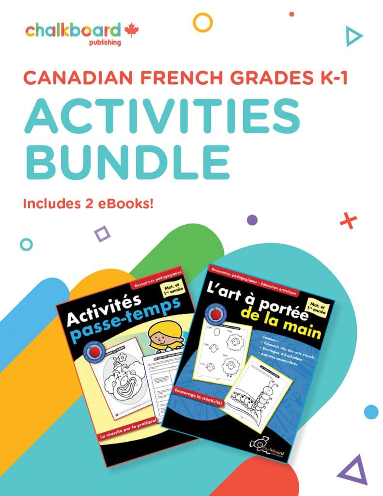 Canadian French Grades K-1 - Activities Bundle - Chalkboard Publishing
