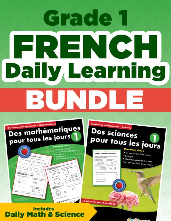 Canadian French Grade 1 - Daily Learning Bundle - Chalkboard Publishing