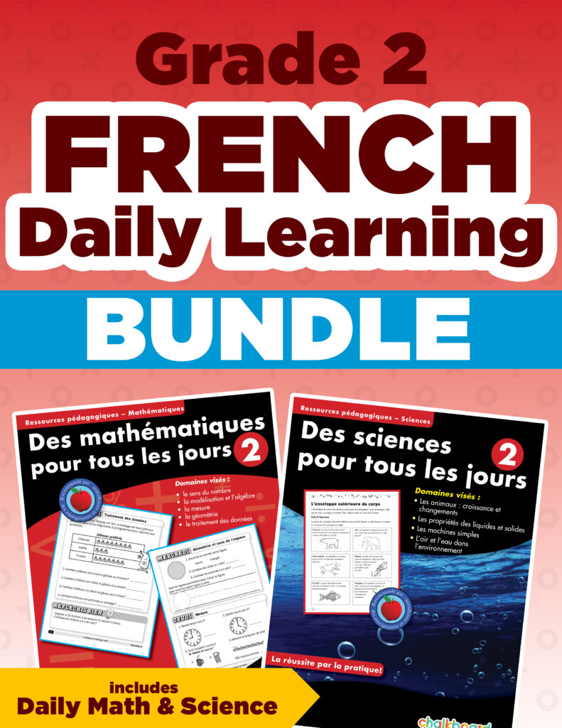 Canadian French Grade 2 - Daily Learning Bundle - Chalkboard Publishing