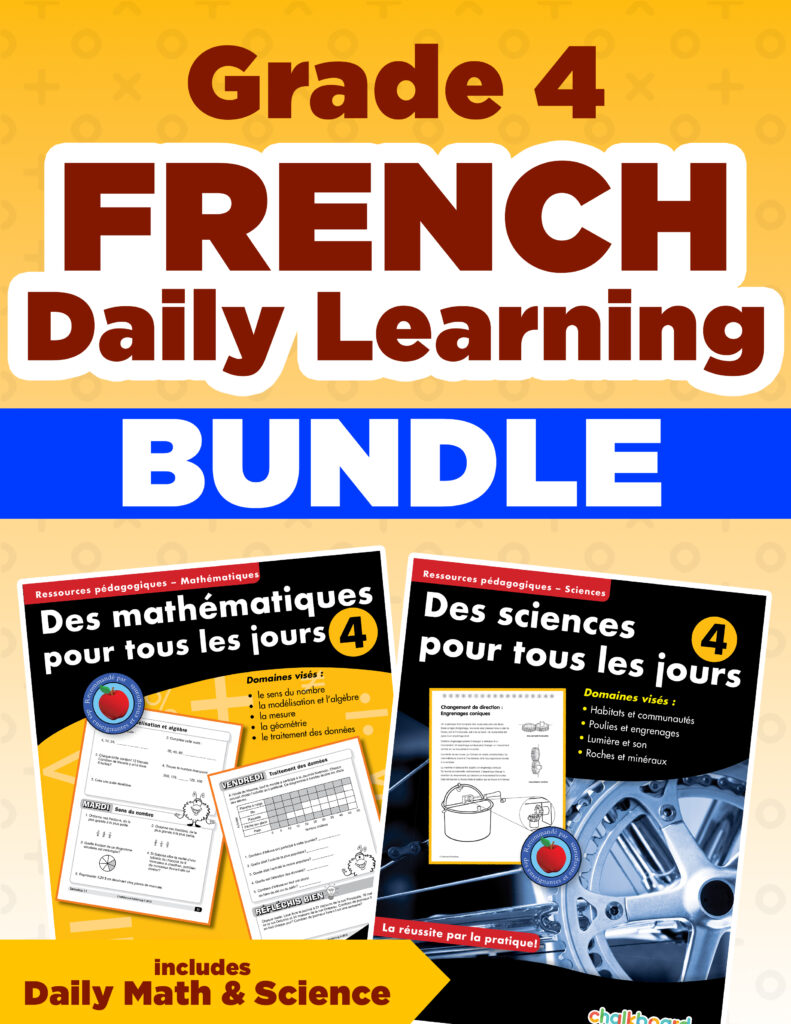 Canadian French Grade 4 - Daily Learning Bundle - Chalkboard Publishing