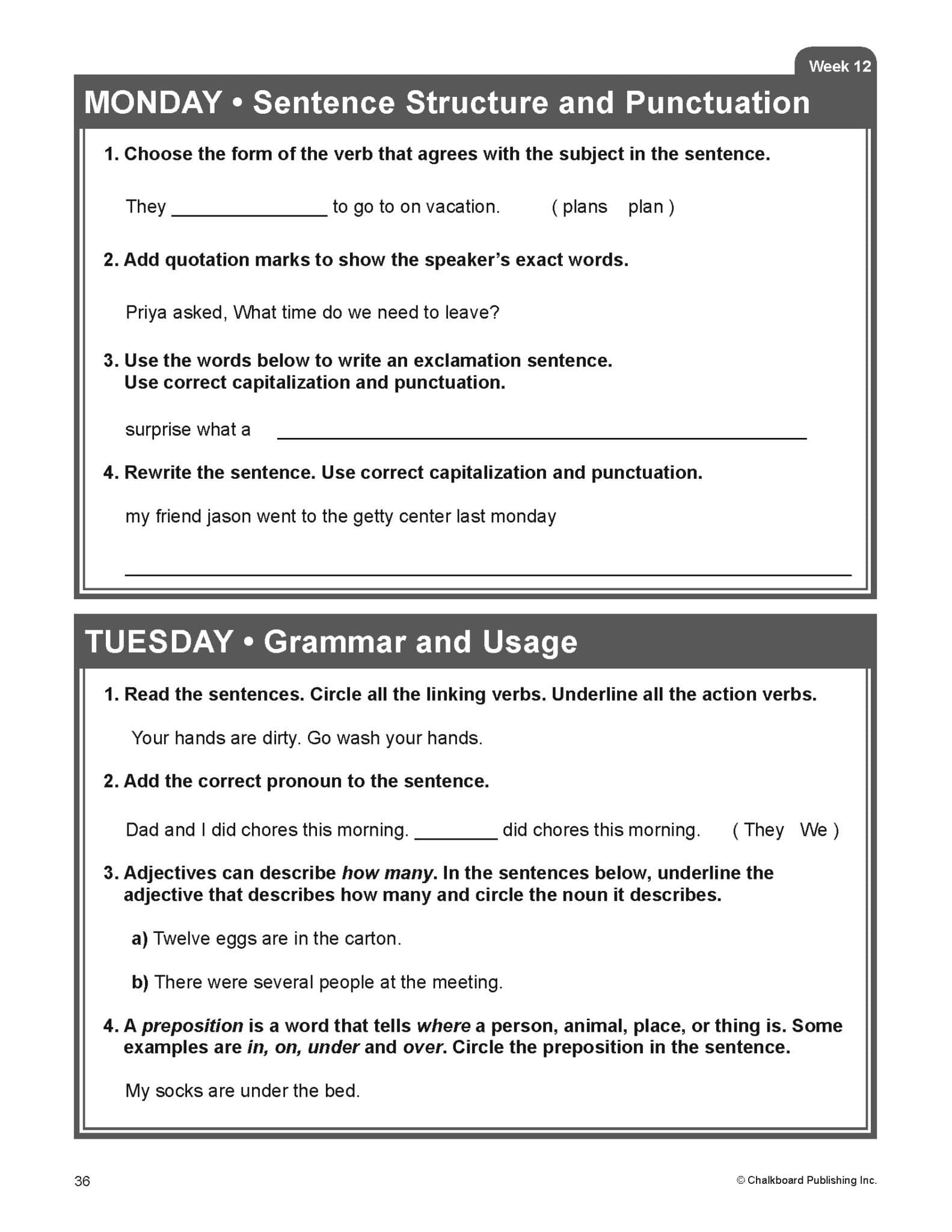 Common Core Grade 3 Language Skills Bundle