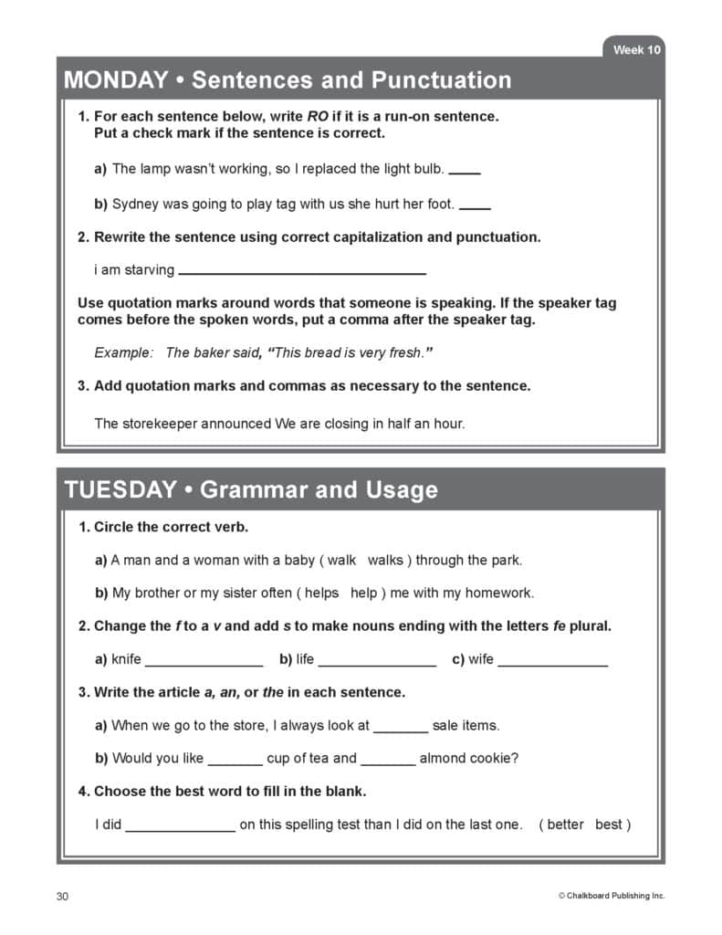 Common Core Grade 4 Language Skills Bundle