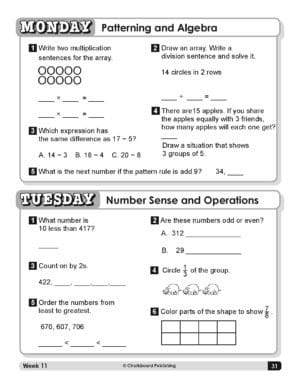 Common Core Grade 3 - Math Skills Bundle - Chalkboard Publishing