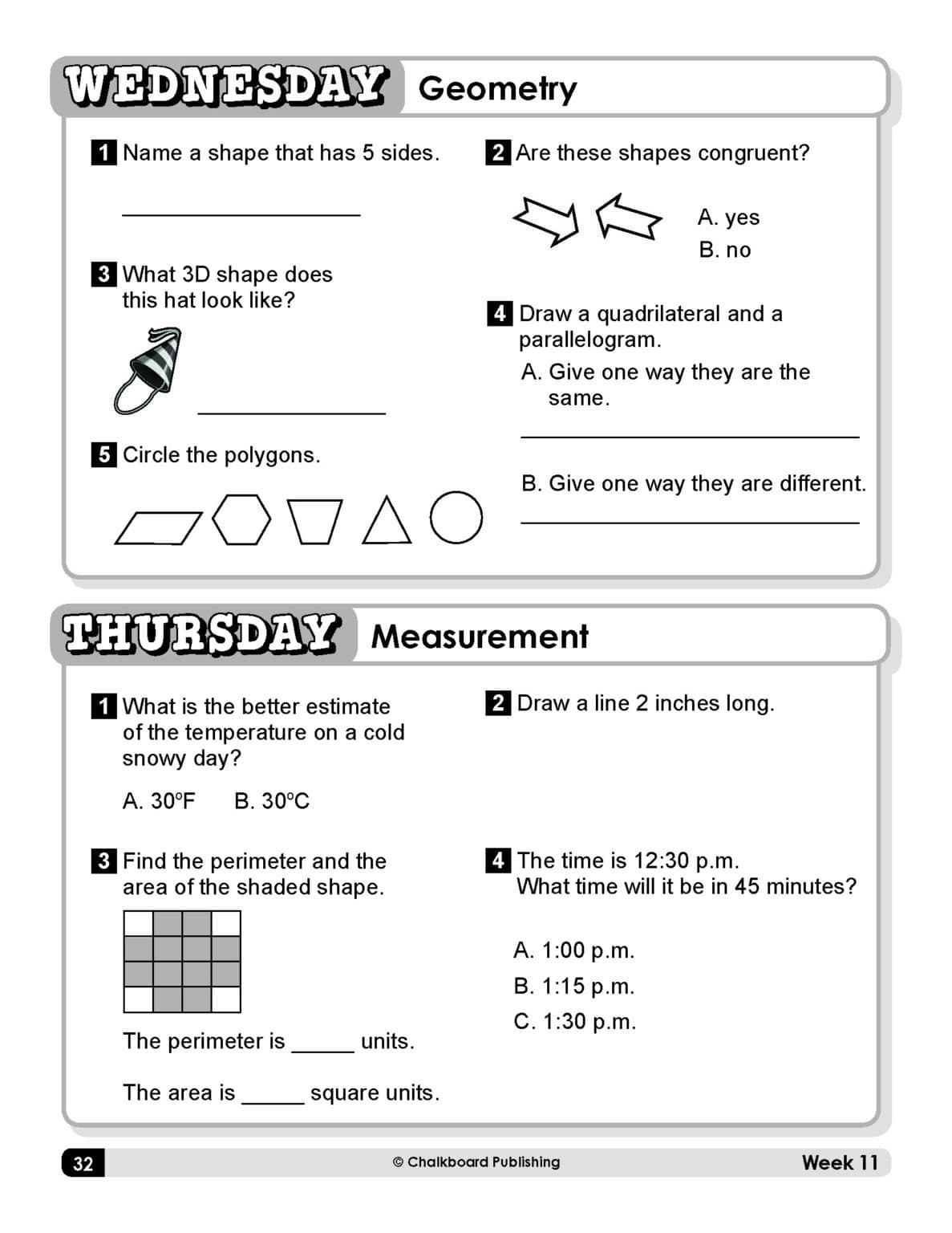 Common Core Grade 3 - Math Skills Bundle - Chalkboard Publishing
