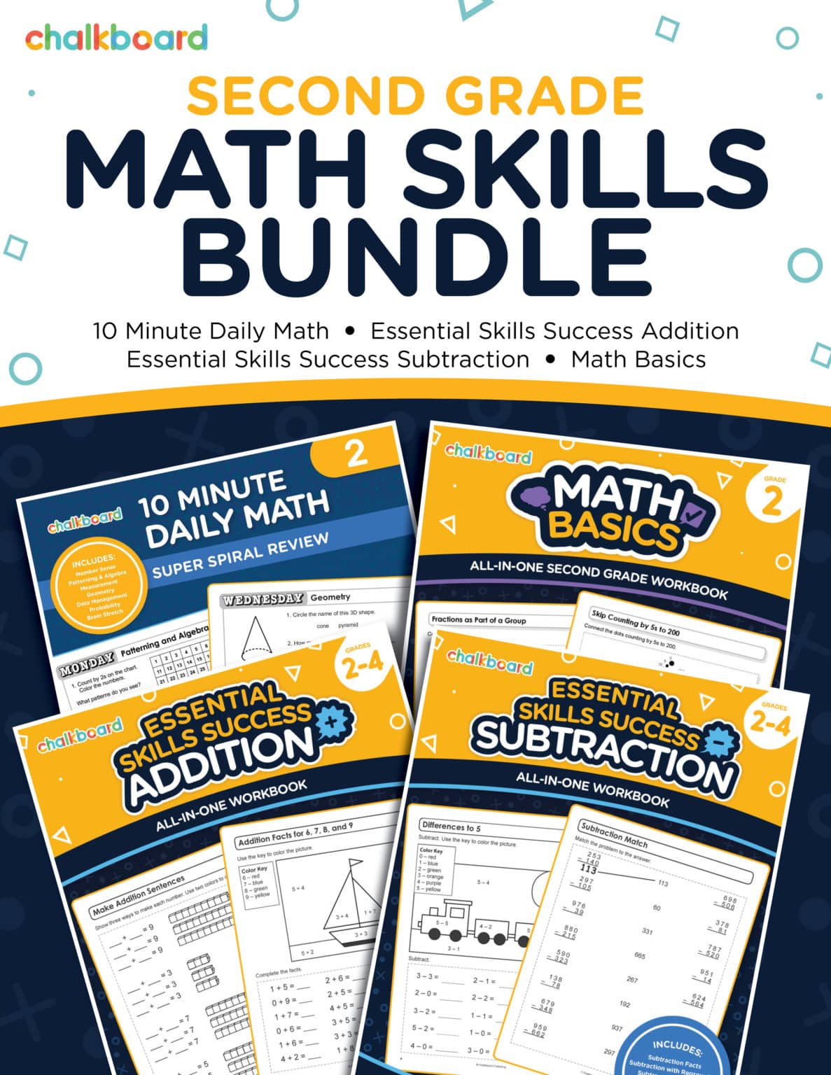 Common Core Grade 2 - Math Skills Bundle - Chalkboard Publishing