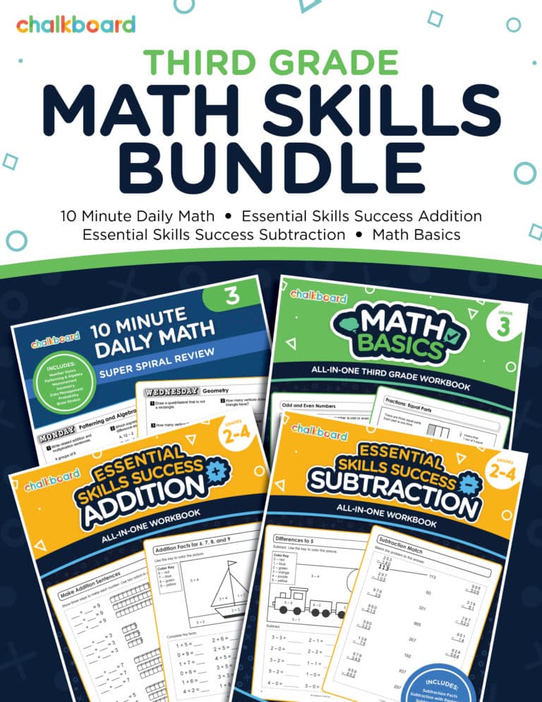Common Core Grade 3 - Math Skills Bundle - Chalkboard Publishing