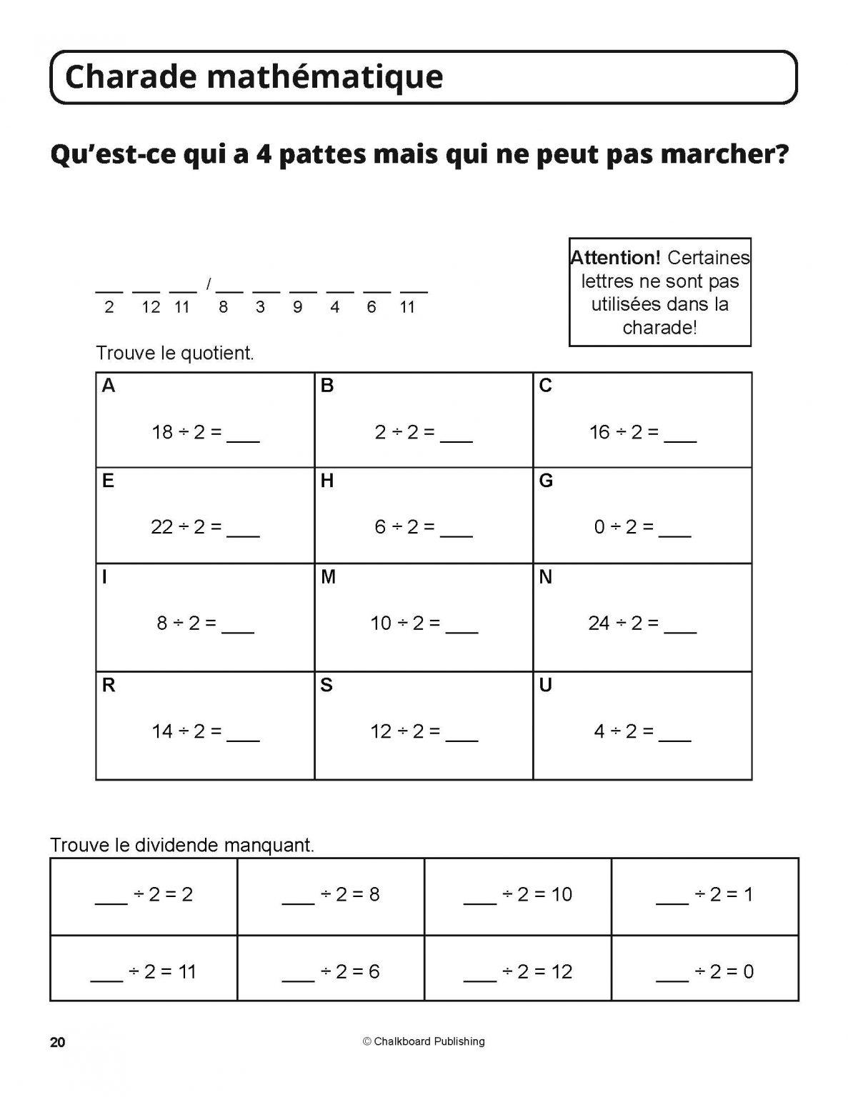 French Skills Success Division Workbook