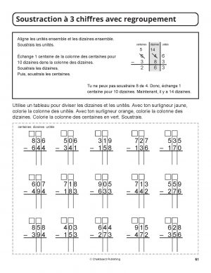 French Skills Success Subtraction Workbook