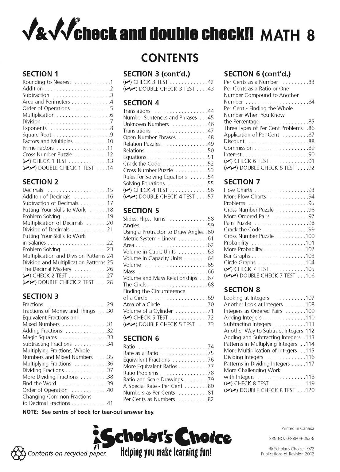 Check & Double Check Math Level 8 - eBook - Chalkboard Publishing