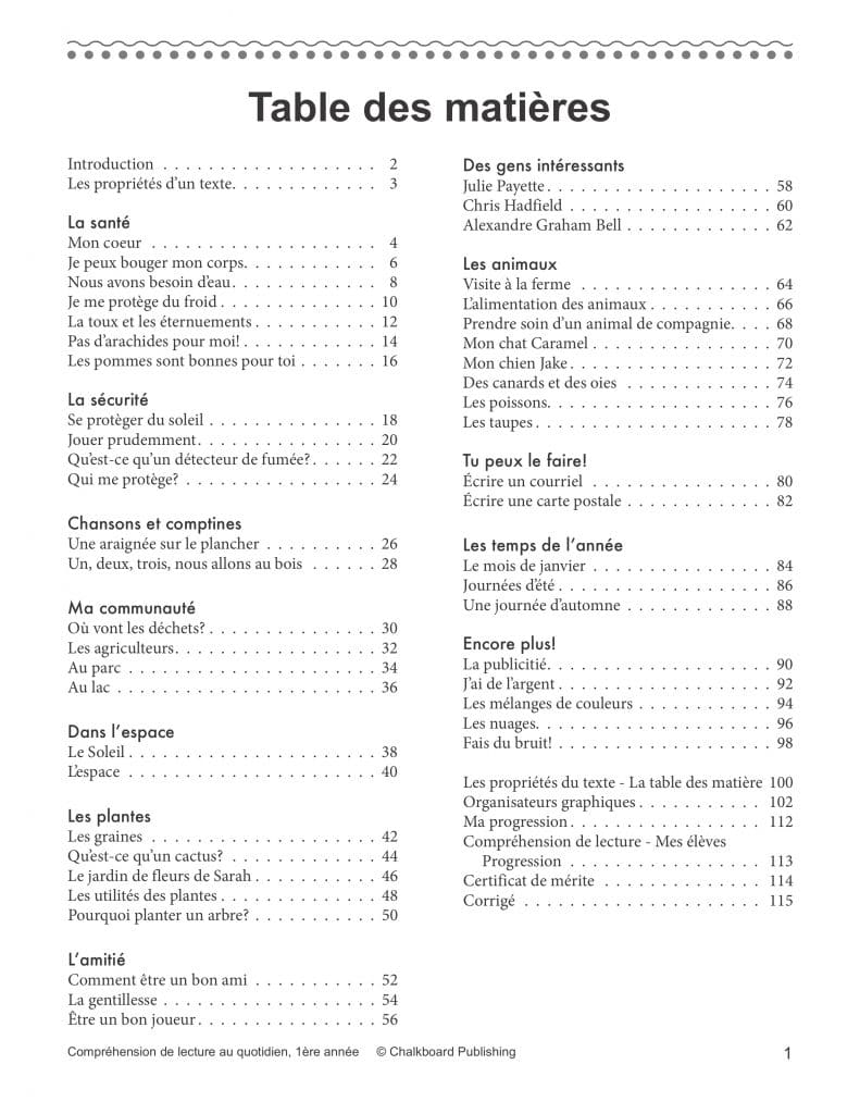 Canadian French Daily Reading Comprehension Grade 1 - eBook ...