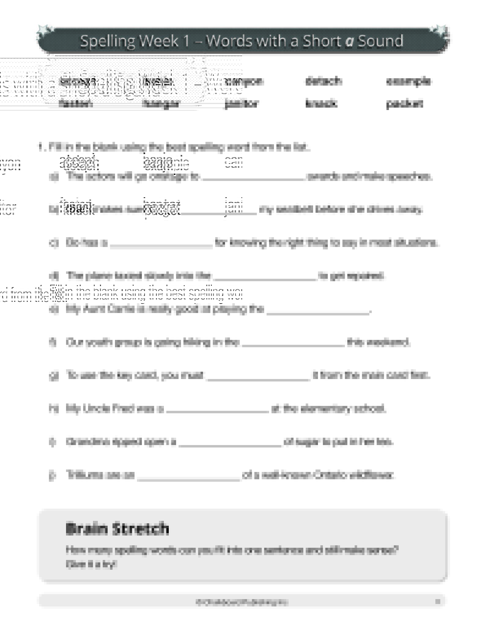 Canadian Spelling Grade 6 Workbook