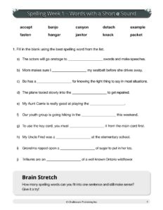 Canadian Spelling Grade 6 Workbook