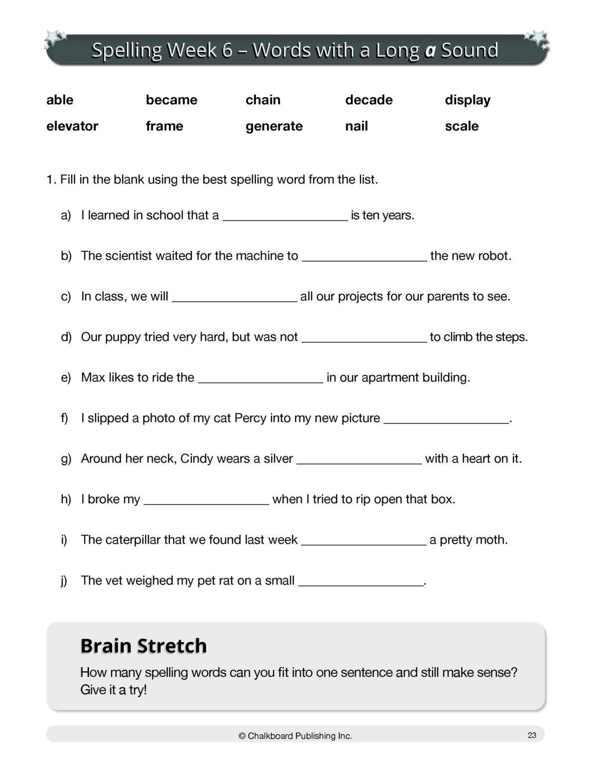 Canadian Spelling Grade 4 Workbook