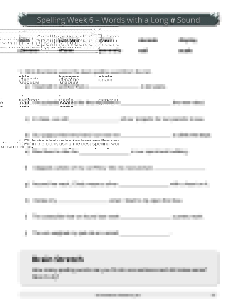 Canadian Spelling Grade 4 Workbook