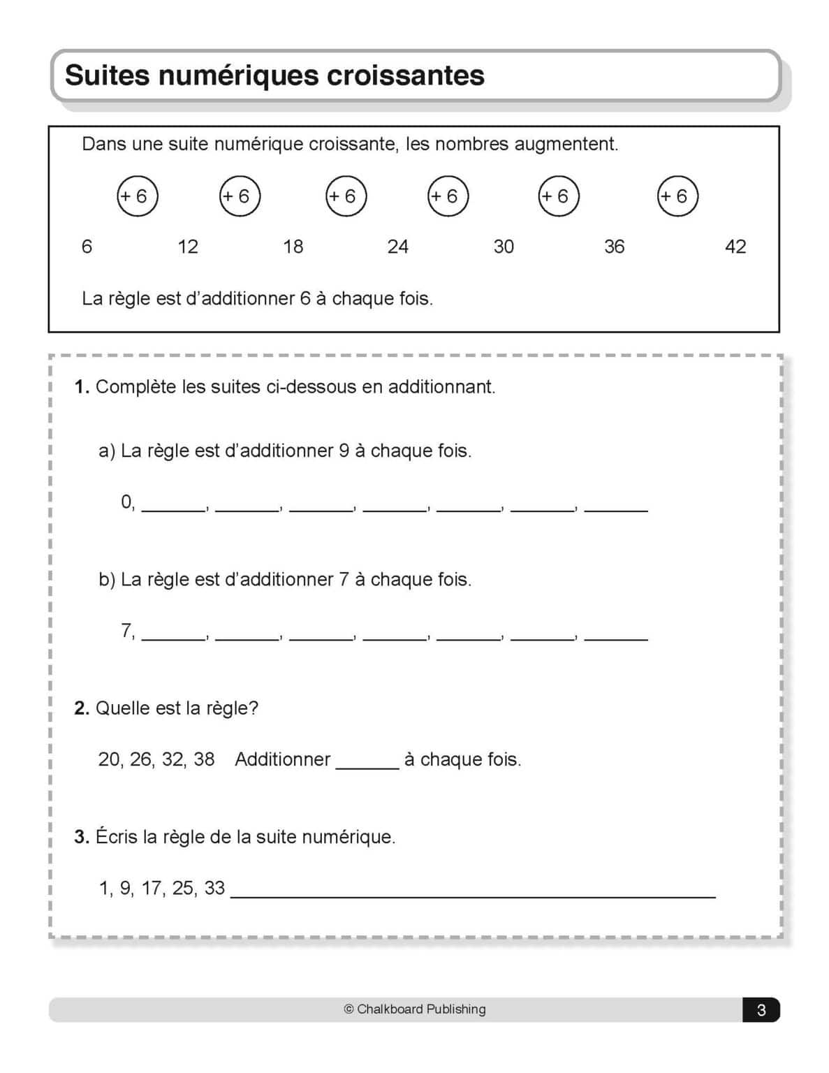 Canadian French Math Basics Grade 4 - eBook - Chalkboard Publishing