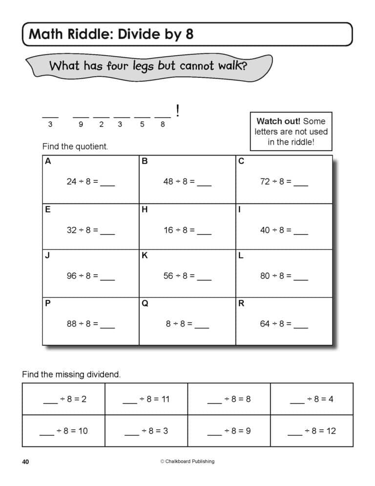 Common Core Multiplication & Division Skills Bundle - Chalkboard Publishing