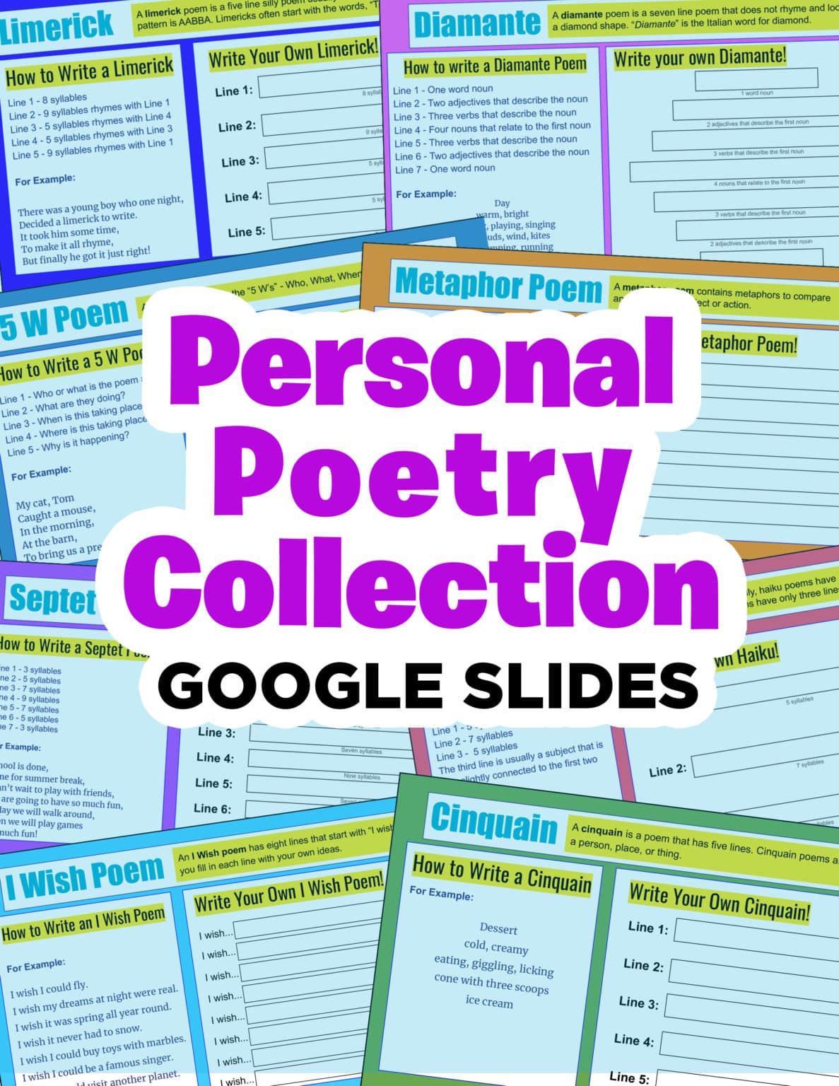 Personal Poetry Collection - Google Slides - Chalkboard Publishing