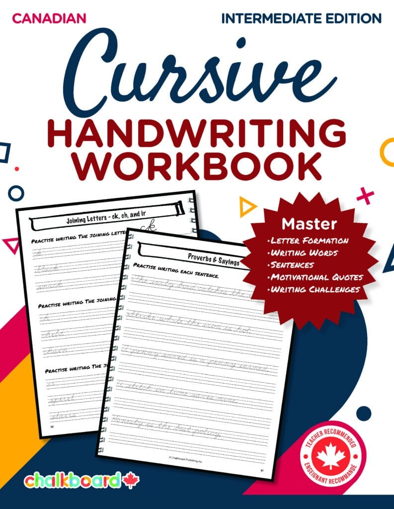 Intermediate Cursive Handwriting Workbook - Chalkboard Publishing