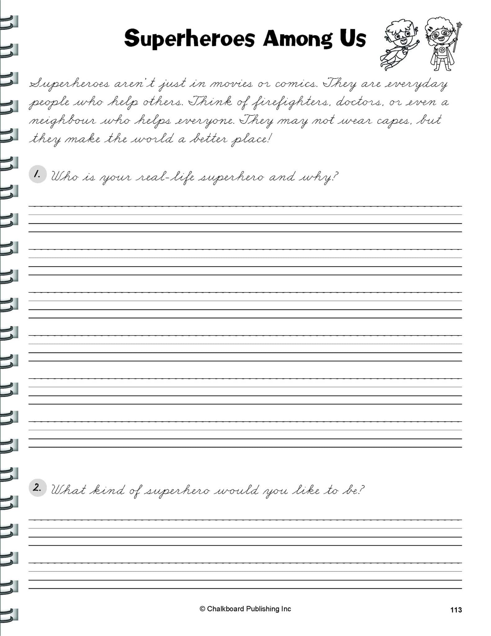 Intermediate Cursive Handwriting Workbook - Chalkboard Publishing