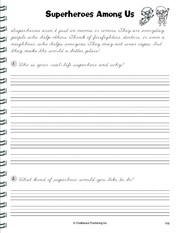 Intermediate Cursive Handwriting Workbook - Chalkboard Publishing