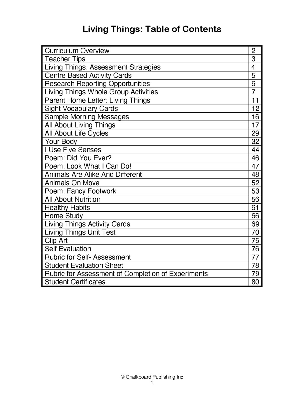Living Things STEM Unit Grades 1-2 - Chalkboard Publishing