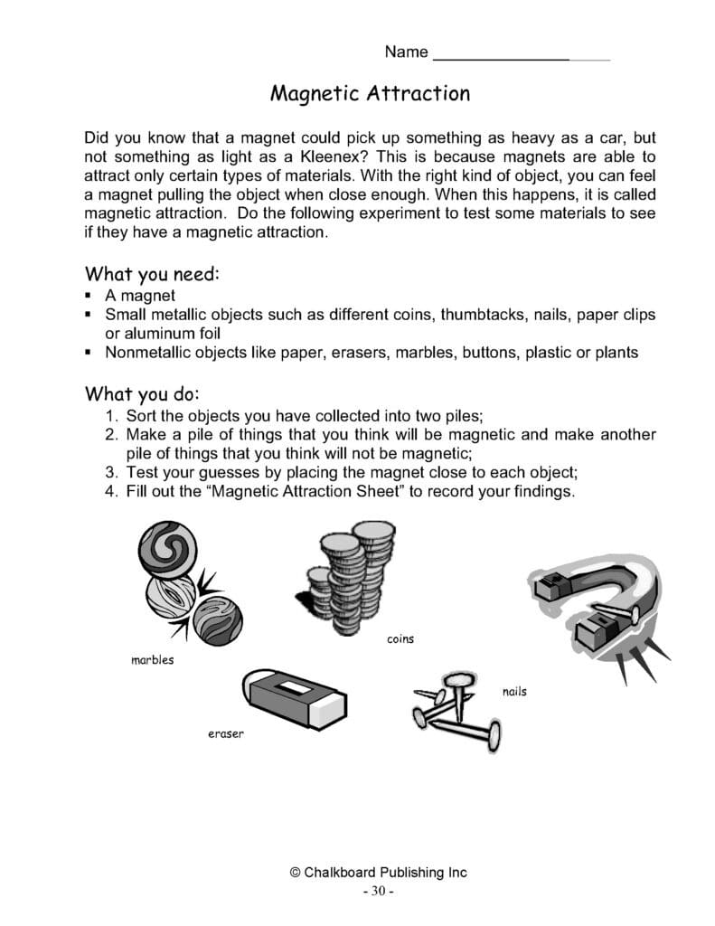 Magnetic Charges STEM Unit Grades 2-3 - Chalkboard Publishing