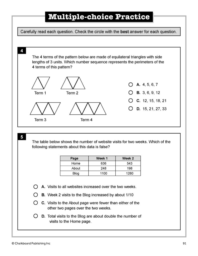 Ontario EQAO Grade 6 Math Test Prep Workbook