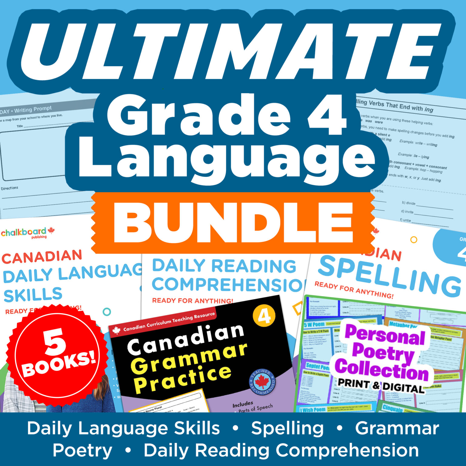 Best Grade 4 Language eBook Bundle: Spelling, Grammar, Writing, Reading ...