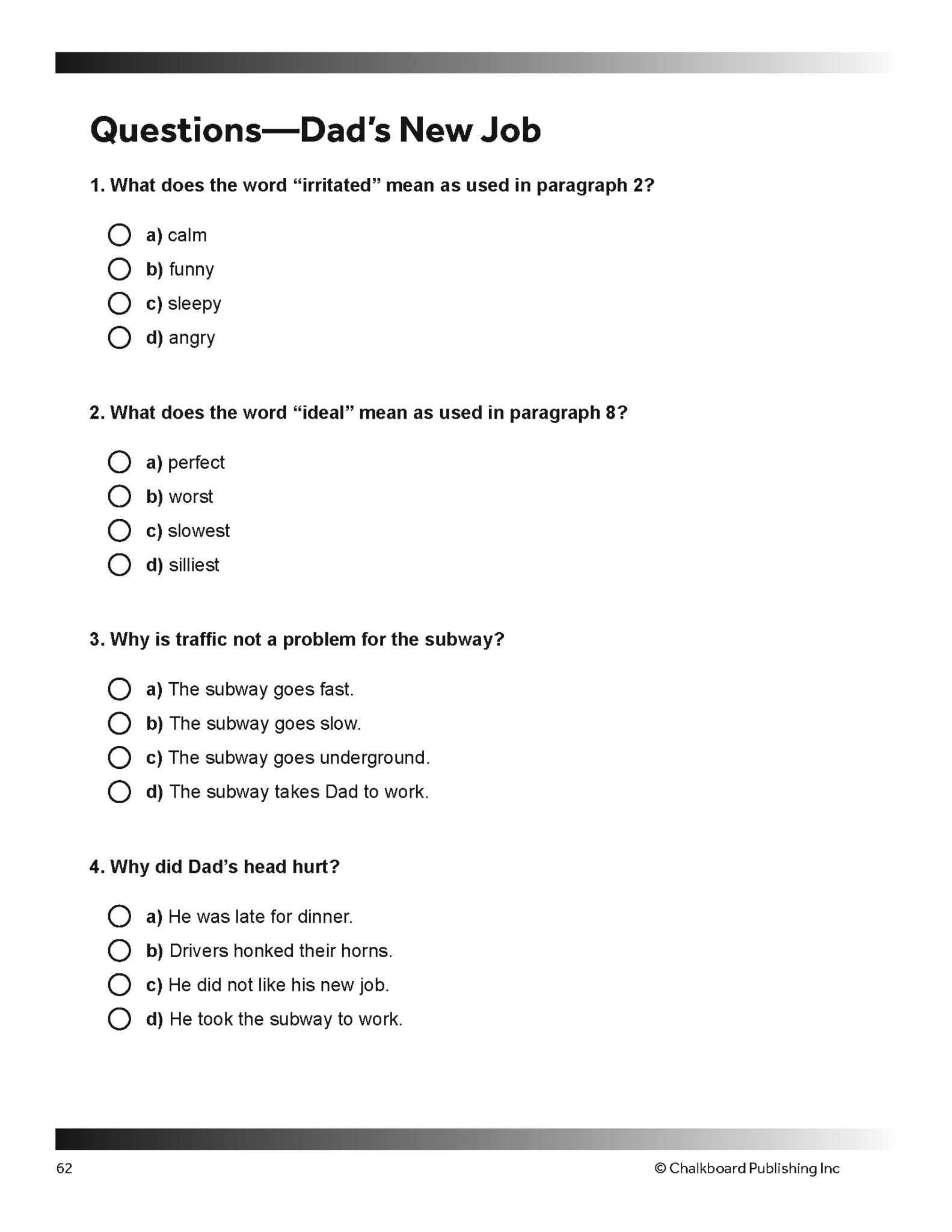 EQAO Grade 3 Practice | Chalkboard Publishing