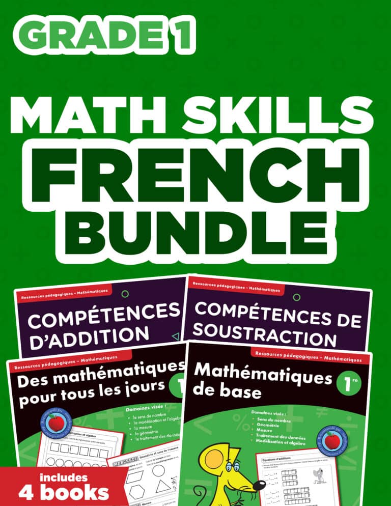 Canadian French Grade 1 - Math Skills Bundle - Chalkboard Publishing