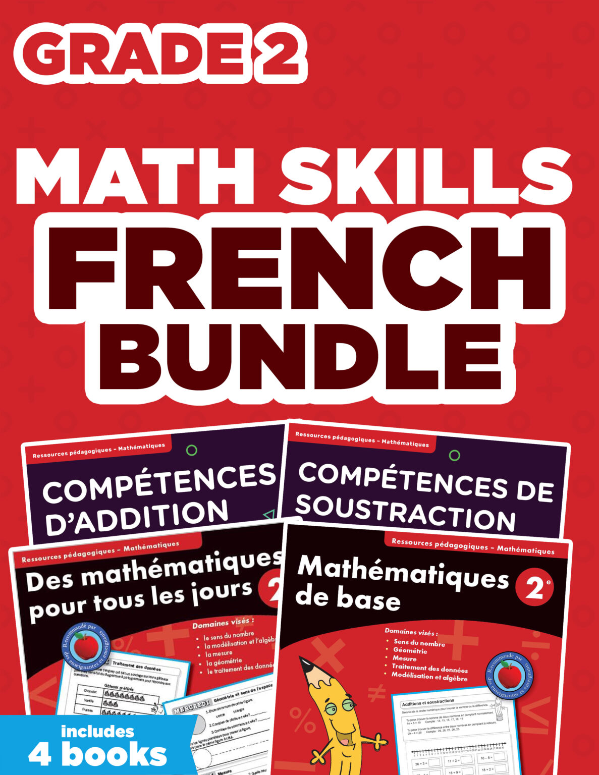 Canadian French Grade 2 - Math Skills Bundle - Chalkboard Publishing