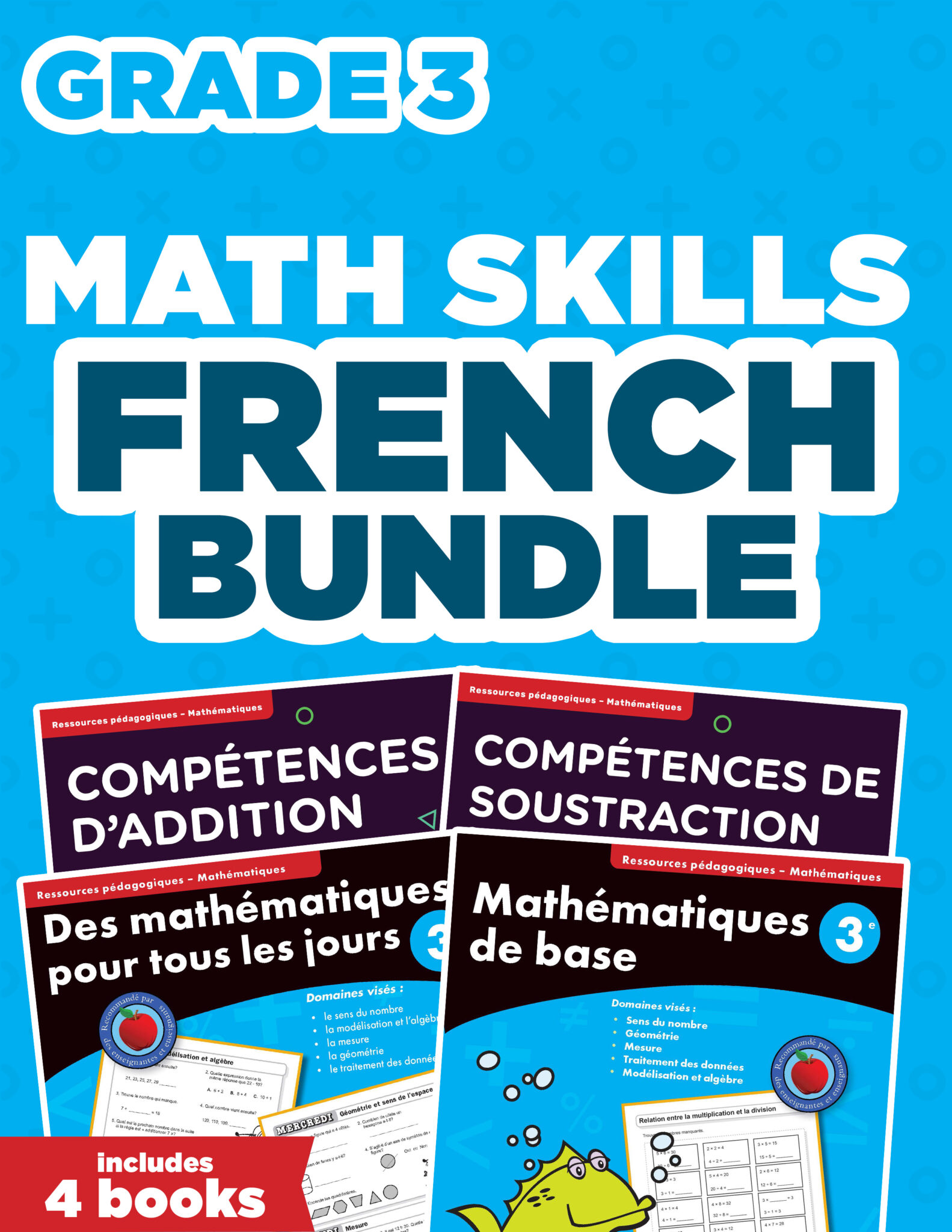 Canadian French Grade 3 - Math Skills Bundle - Chalkboard Publishing