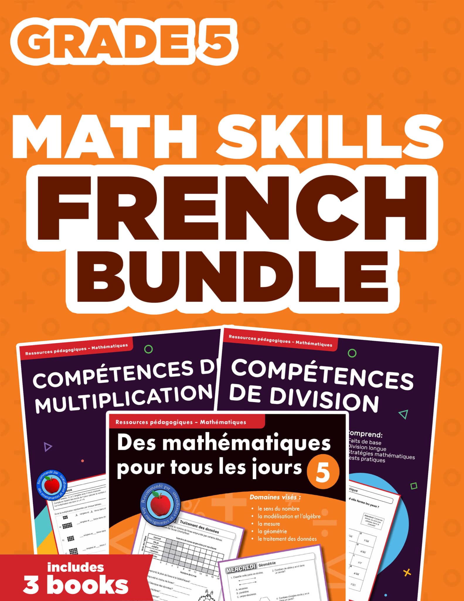 Canadian French Grade 5 - Math Skills Bundle - Chalkboard Publishing
